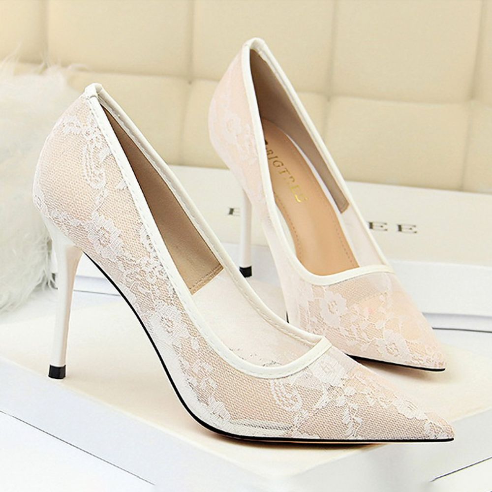 Mesh Top Stiletto Heels