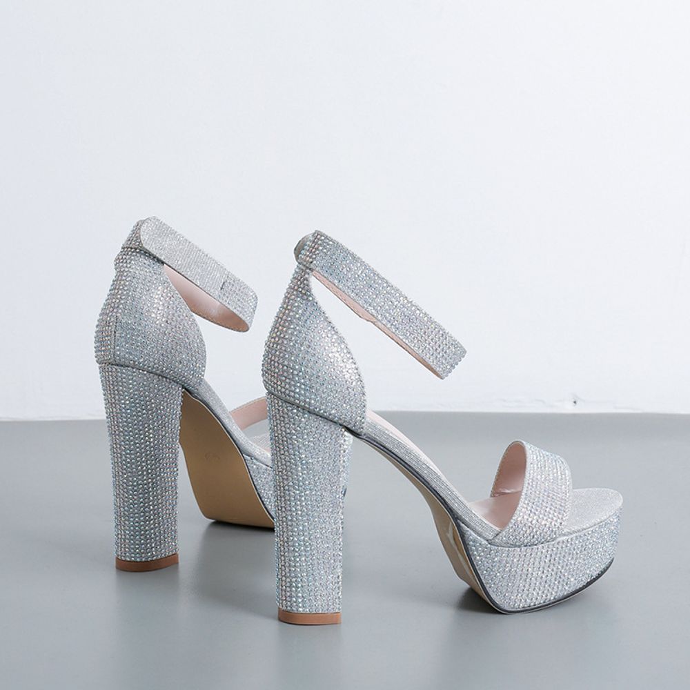 Rhinestone Platform Heels